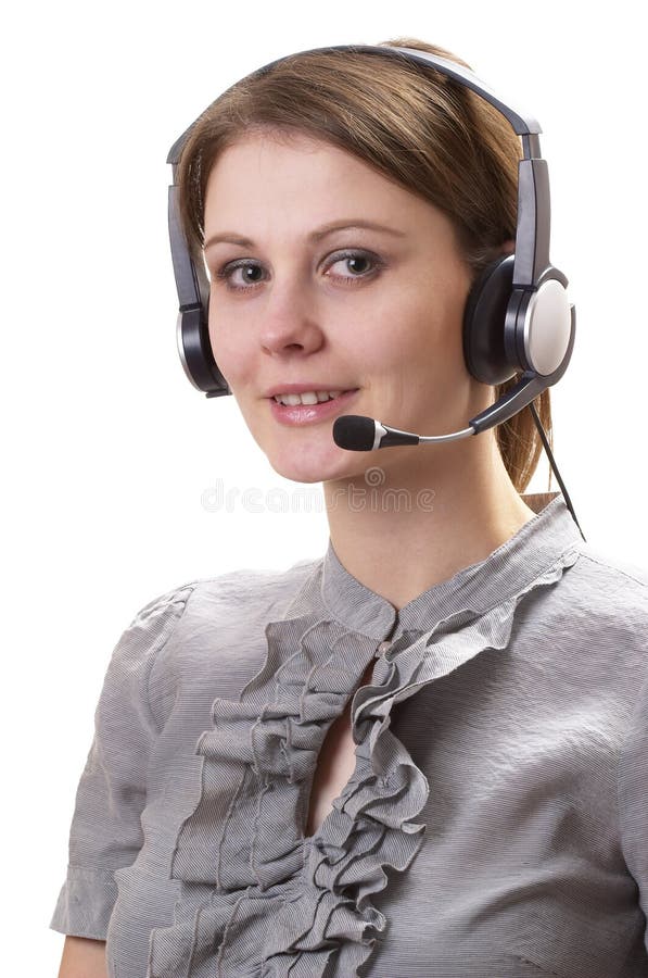 Friendly Call Center Operator Stock Photo - Image of technology ...