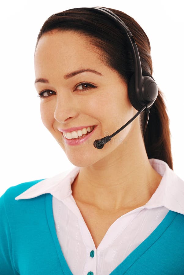 Friendly call operator stock image. Image of contact - 12339765