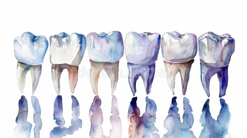 Friendly Cartoon Characters Representing Teeth Stock Illustration ...