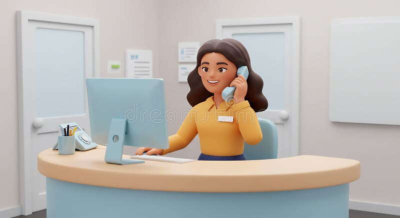 Cartoon Receptionist Stock Illustrations – 3,335 Cartoon Receptionist ...