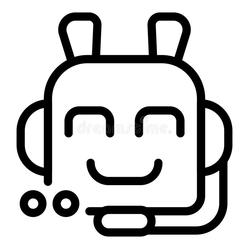 Friendly Chatbot Speaking with Speech Bubble Icon Stock Illustration ...