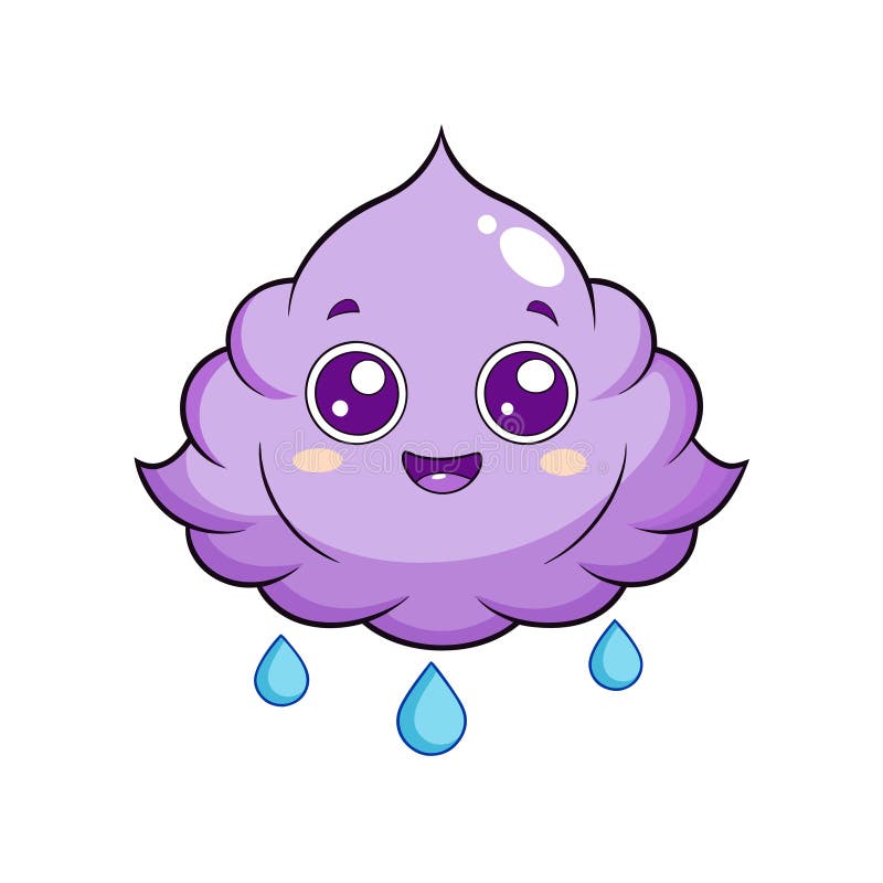 Friendly Cloud Creature Floating Playfully Stock Vector - Illustration ...