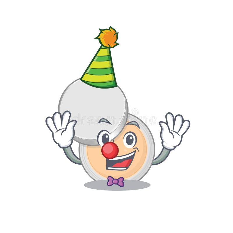 Friendly Clown Jar Powder Makeup Mascot Design Concept Stock Vector ...