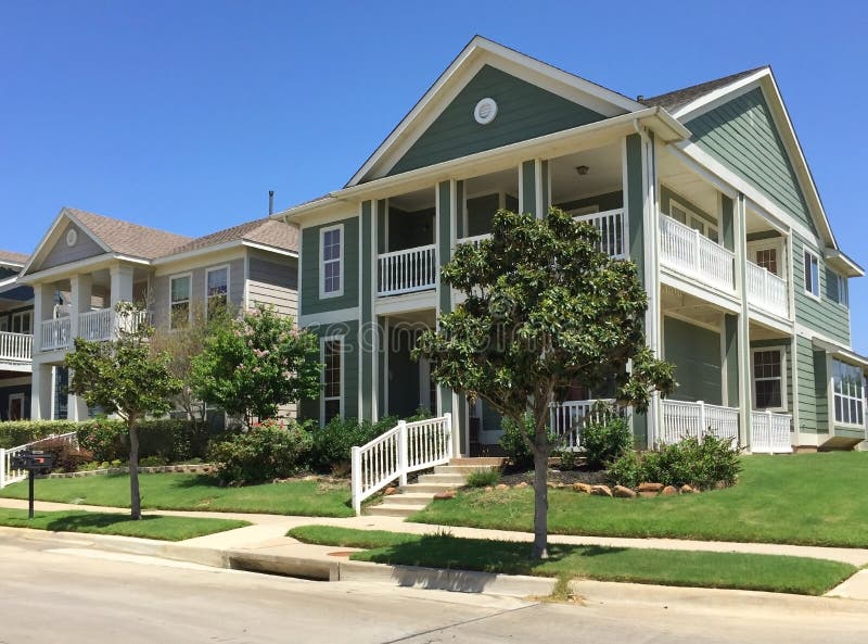 Friendly Community in Countryside Stock Photo - Image of houses, built ...