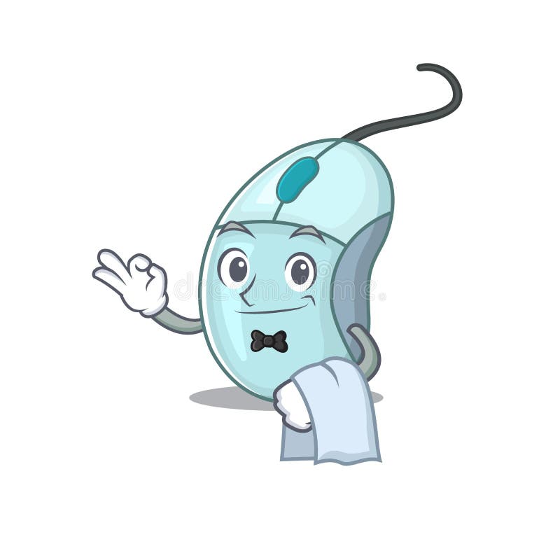 Cute Computer Mouse Cartoon Mascot Style with Tongue Out Stock Vector ...