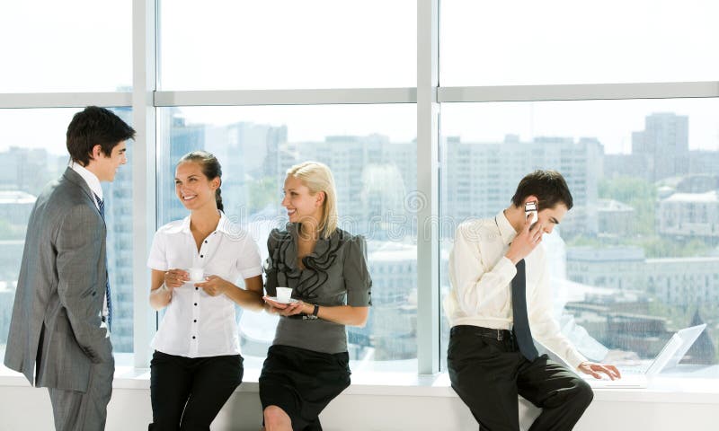 Friendly conversation stock photo. Image of confident - 9440526