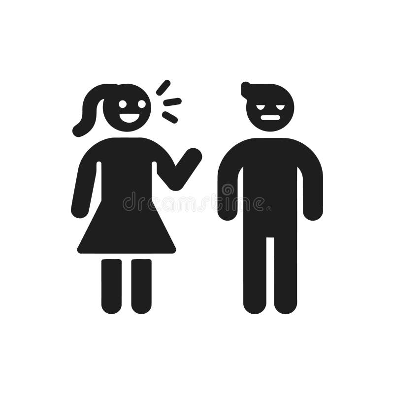 Friendly Conversation Icon stock vector. Illustration of discussion ...