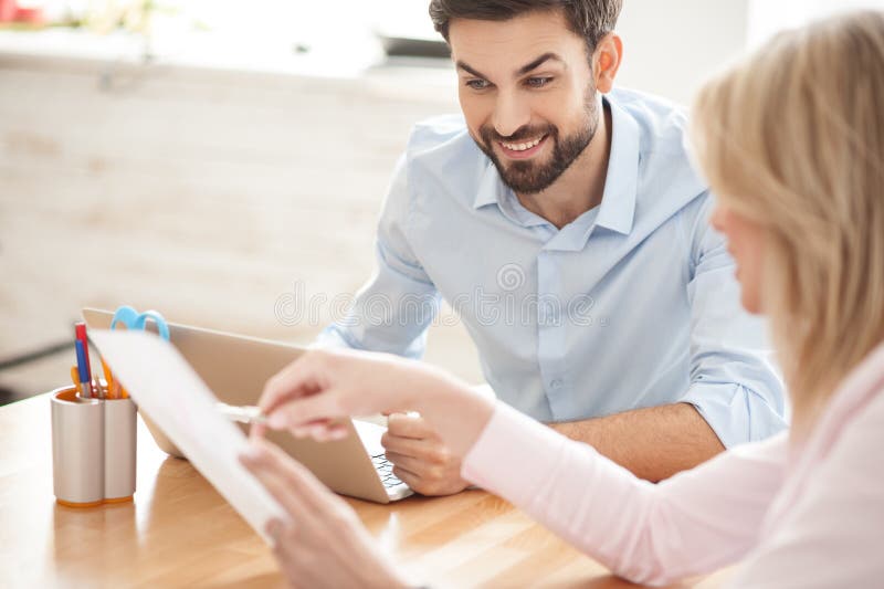 Friendly Creative Team is Working with Joy Stock Photo - Image of male ...