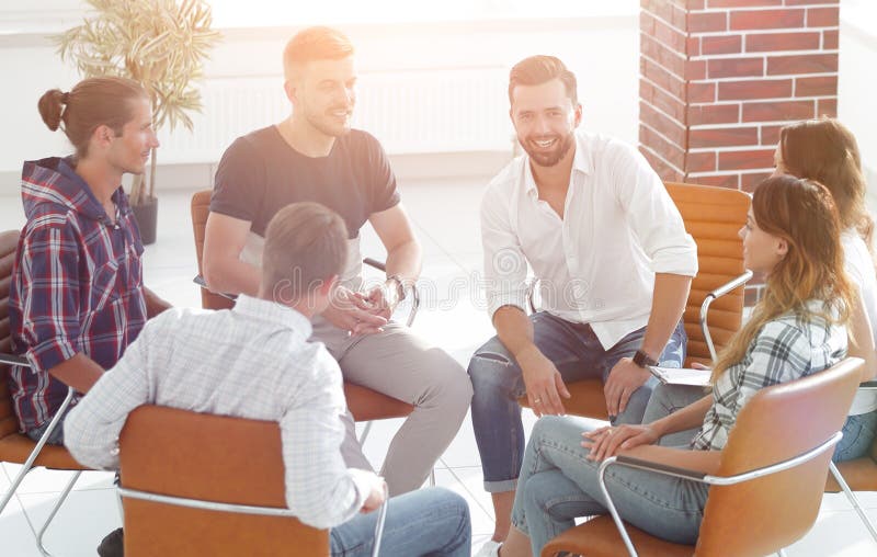 Creative Team of Young People. Stock Image - Image of conference ...