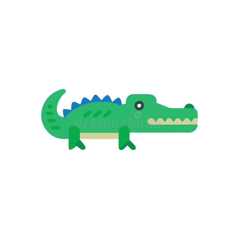 Friendly Crocodile Icon for Wild Animal Designs Stock Illustration ...