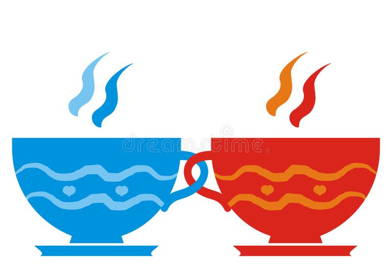 Friendly Cups, Web Symbol, Icon, Drink, Vector Illustration Stock ...