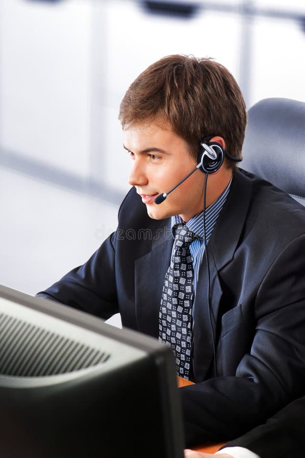 Friendly Customer Service Representative Stock Photo - Image of ...