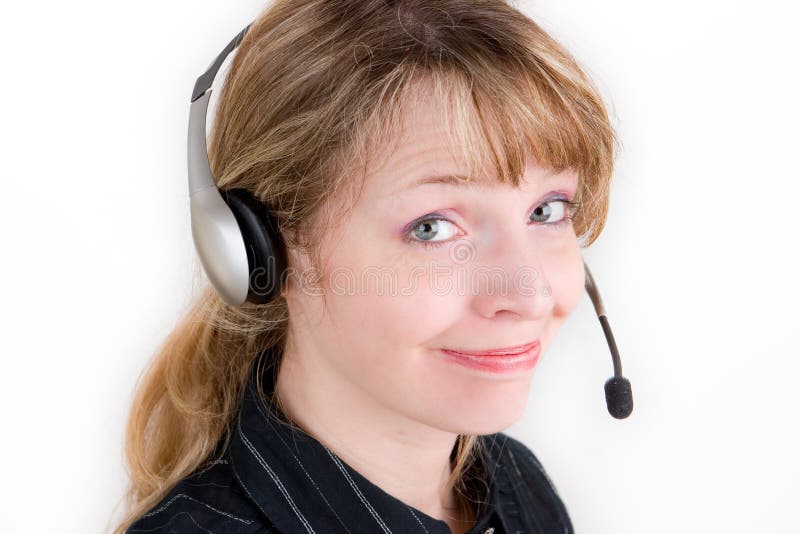A Friendly Customer Service Representative Stock Image - Image of ...
