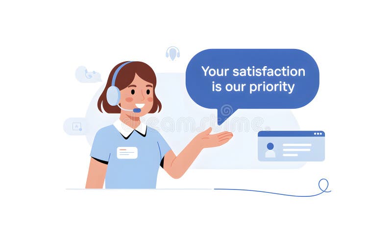 Customer Satisfaction is Priority Stock Illustration - Illustration of ...
