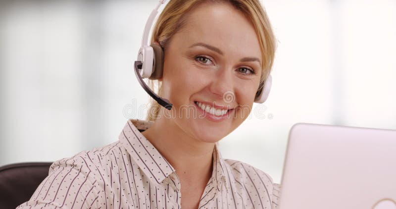Friendly Customer Service Representative Stock Photo - Image of face ...