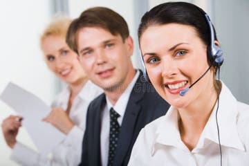 Friendly Customer Support Team Stock Image - Image of center ...