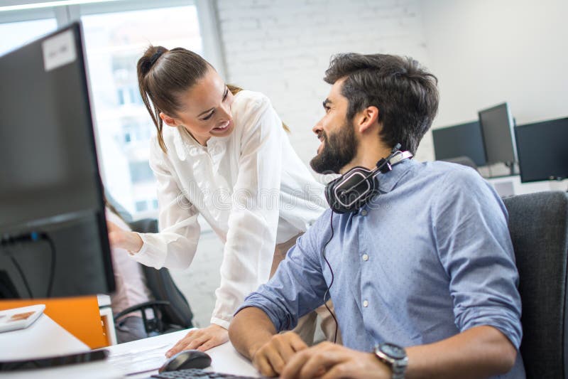 Friendly Customer Support Workers Solving Problems Together on Client S ...