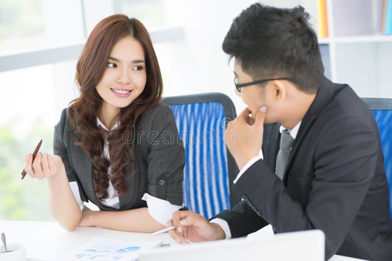 Friendly discussion stock image. Image of partnership - 27752475
