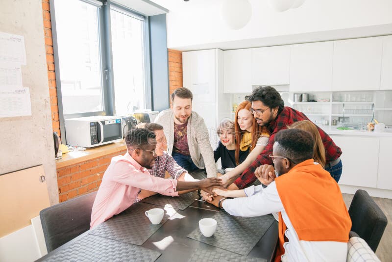 Friendly Team Will Support Every Member in Any Situation Stock Image ...