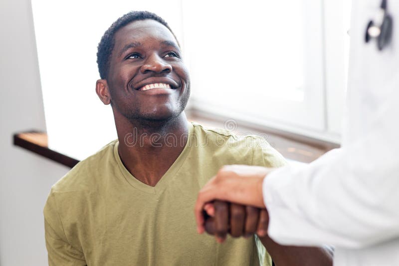 Friendly Doctor Hands Holding Patient Hand Support and Hope Concept ...