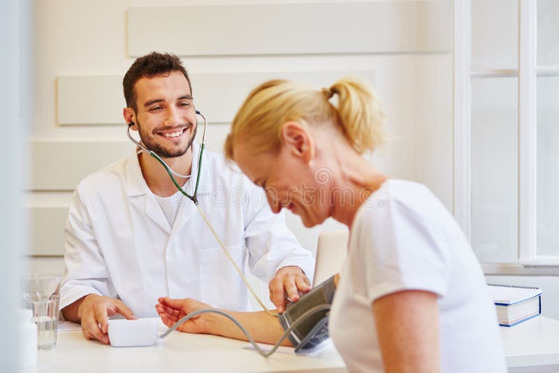 Friendly Doctor with Patient Stock Image - Image of cardio, high: 94626197