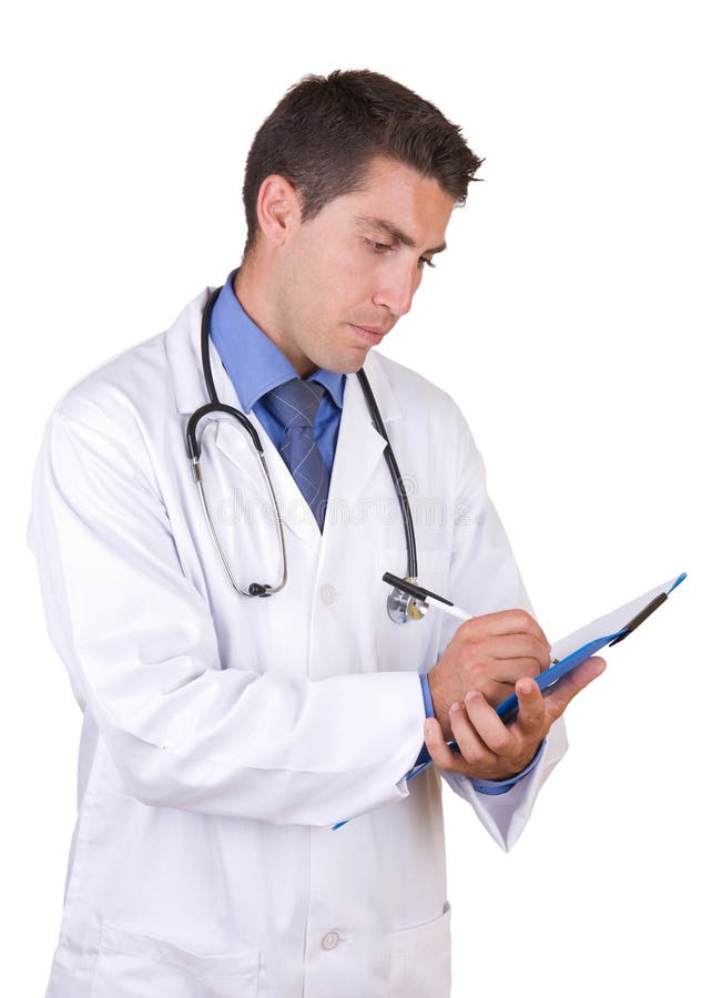 Friendly successful doctor stock photo. Image of isolate - 3399648