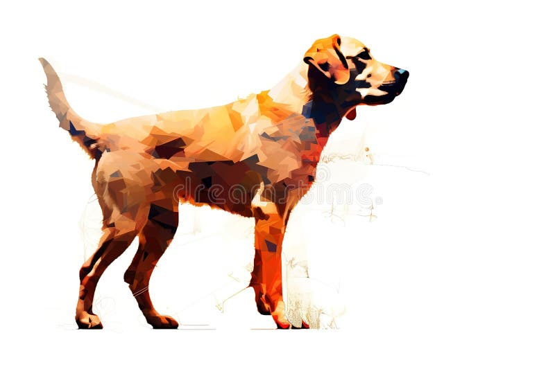 A Friendly Dog Wagging Its Tail Generative AI Stock Illustration ...