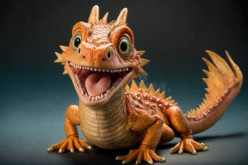 A Friendly Dragon Character, Generative AI Stock Illustration ...