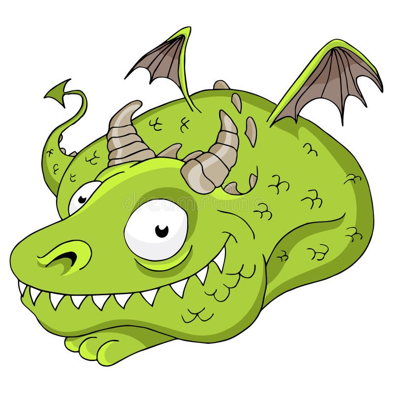 Friendly Dragon stock illustration. Illustration of drawn - 28473429