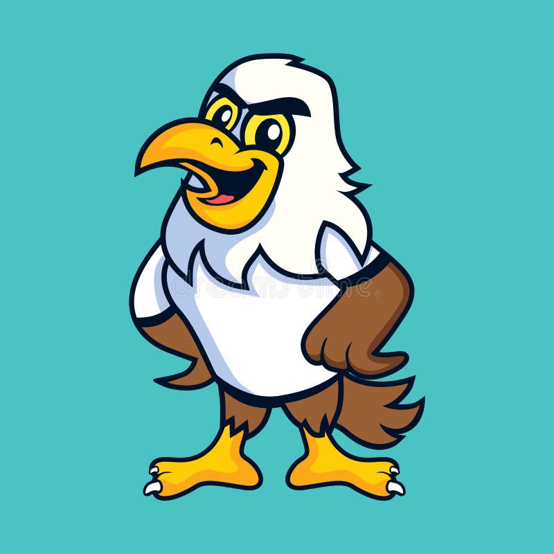 Friendly Eagle Mascot Logo Design Stock Vector - Illustration of eagle ...