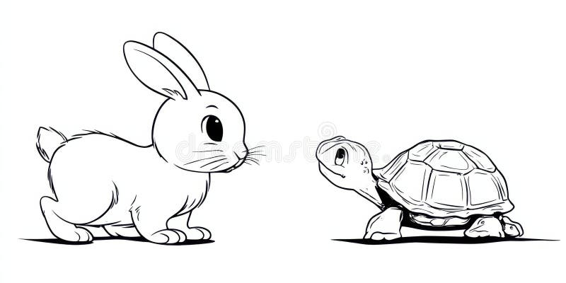 Rabbit Tortoise Story Stock Illustrations – 86 Rabbit Tortoise Story ...