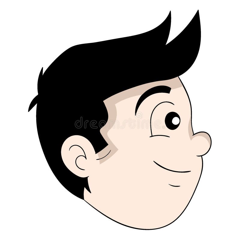 Head Boy Smiling Face Smirk, Doodle Icon Drawing Stock Vector ...