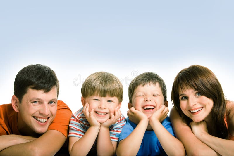 Friendly family stock image. Image of funny, family, female - 6820543