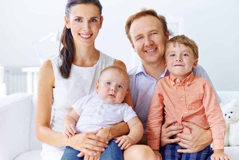 Friendly family stock image. Image of home, adult, parents - 34412995