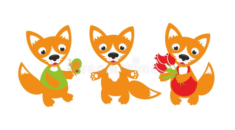 Friendly fox stock vector. Illustration of drawing, line - 230208507