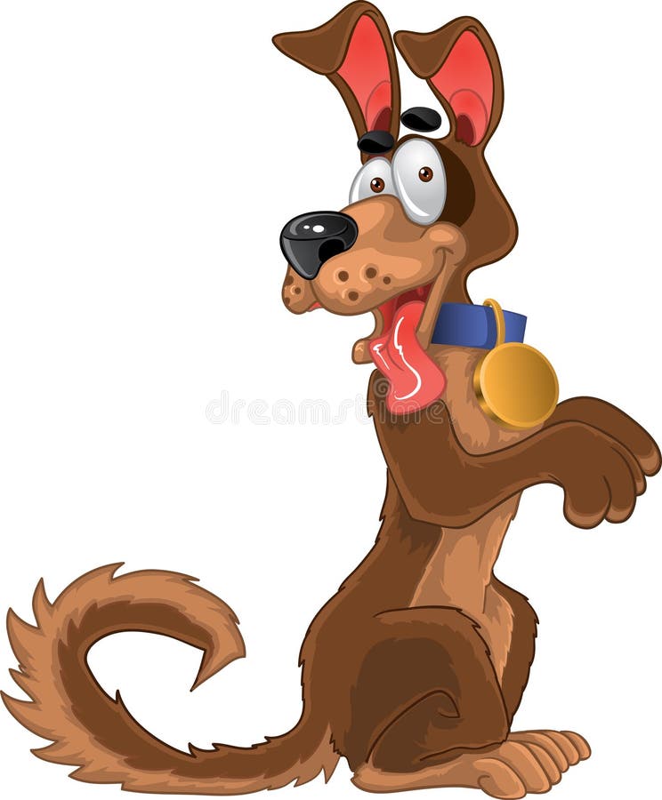 Dog chasing a squirrel stock illustration. Illustration of canine ...