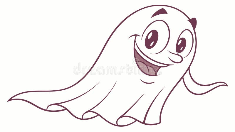 Friendly Ghost Character Halloween Spooky Fun, Vector Design Generative ...