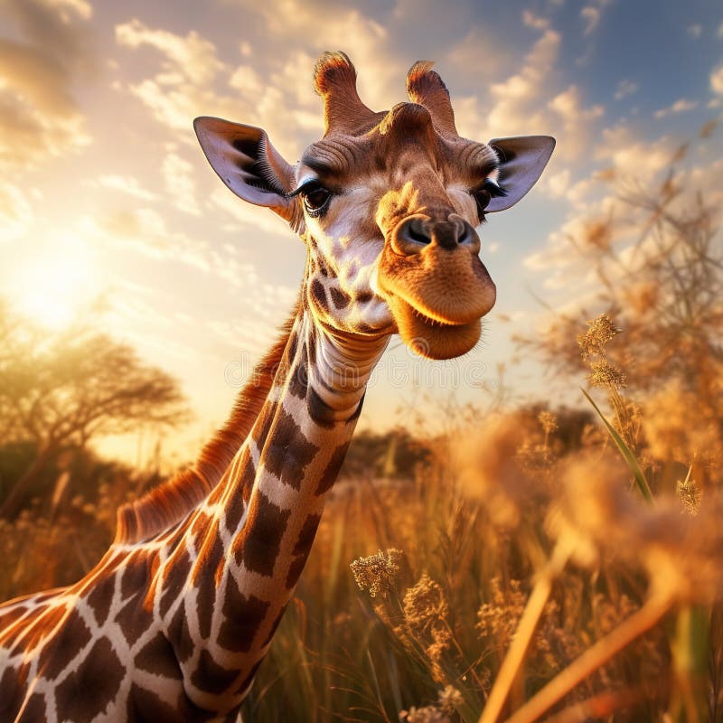 Friendly Giraffe stock illustration. Illustration of green - 293687214