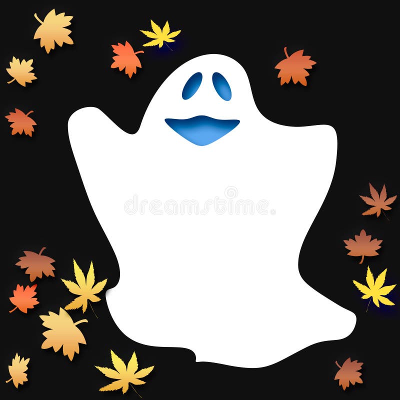Friendly Halloween ghost stock illustration. Illustration of float ...