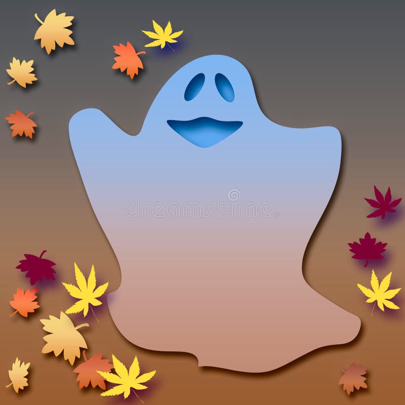 Friendly Halloween ghost stock illustration. Illustration of spooky ...