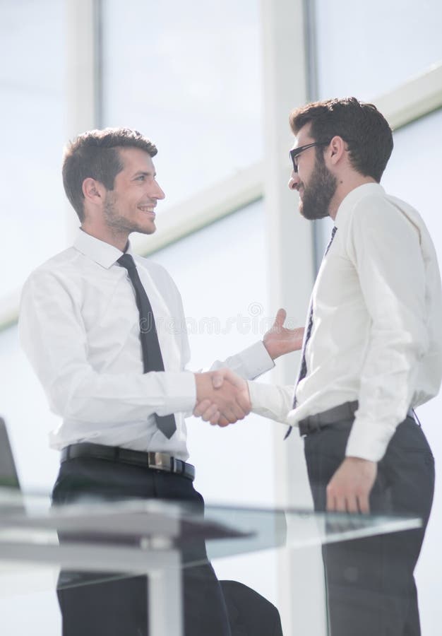 Friendly Handshake of Business Colleagues Stock Image - Image of ...
