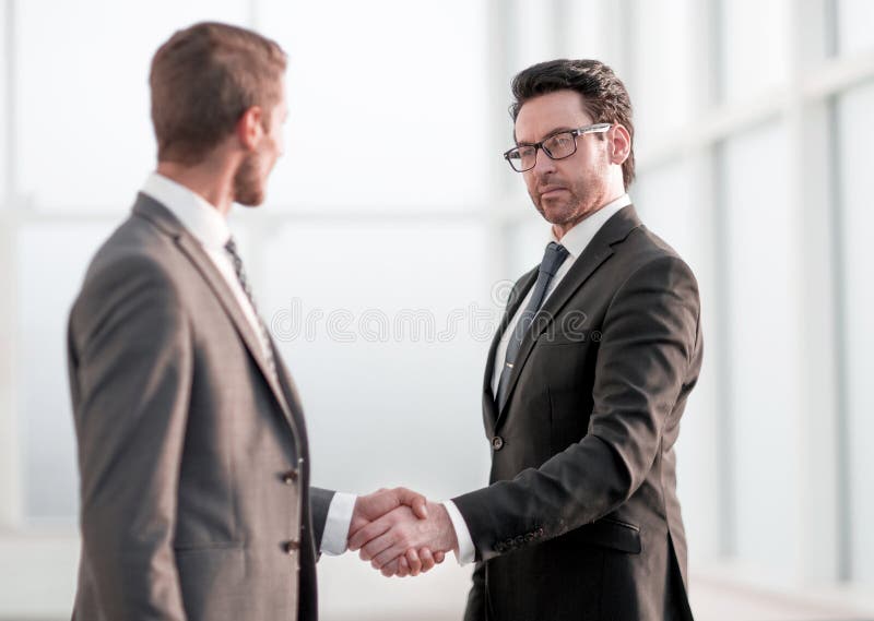 Friendly Handshake of Business Partners Stock Image - Image of male ...