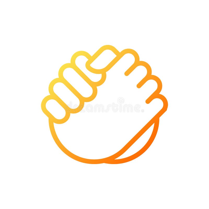 Friendly Handshake Pixel Perfect Gradient Linear Vector Icon Stock ...