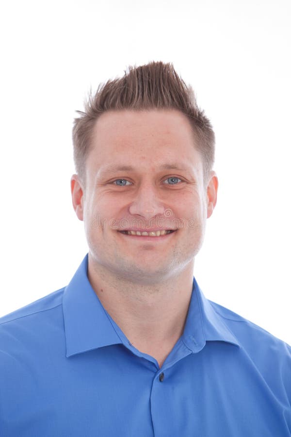 Friendly Handsome Young Man Stock Image - Image of grinning, pleased ...