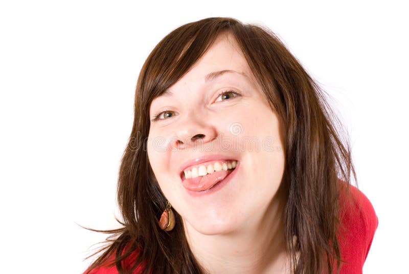 Friendly Happy Woman, Showing Off Her Lounge Stock Image - Image of ...