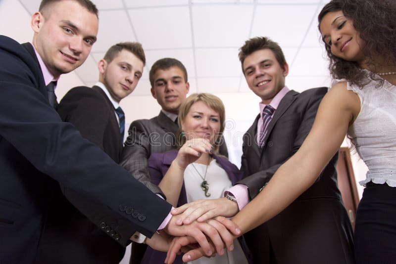 Friendly Harmonious Business Team Stock Image - Image of coworker ...