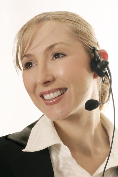 Friendly Help Desk Staff stock photo. Image of office, headphone - 226346