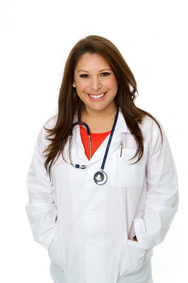 Friendly Hispanic Doctor Smiling. Stock Image - Image of nurse, people ...