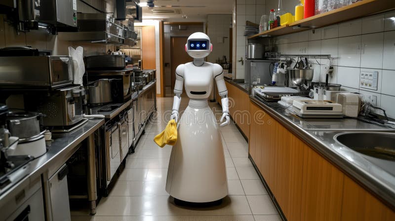 Humanoid Maid Robot Standing Stock Illustrations – 6 Humanoid Maid ...