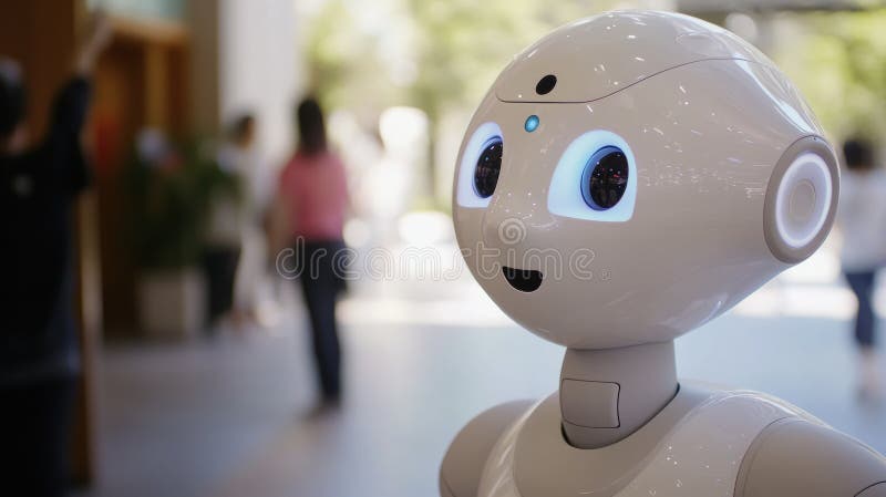 Friendly Humanoid Robot with Expressive Eyes in a Bright Environment ...